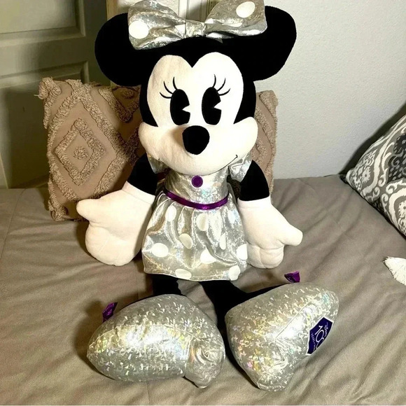 Disney | Toys | Minnie Mouse Jumbo Plush 0 Year Anniversary Collector ...